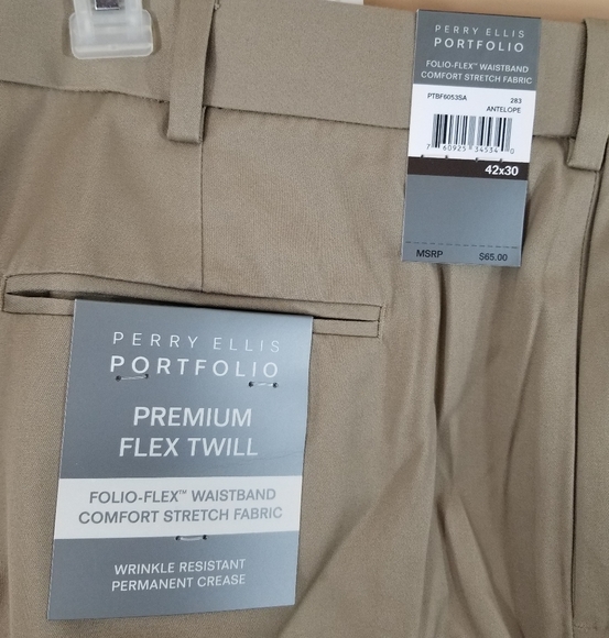 Perry Ellis | Pants | Perry Ellis Portfolio Mens Premium Flex Twill ...